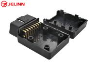 China OBD2 Plastic Case OBDII Housing Cover and Male Plug 16 Pin 90 Degree Right Angle for sale
