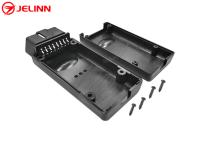 China OBD2 OBDII Housing with Curved Pin Male Connector 16 Pin PA66 ABS 40x29x21mm for sale