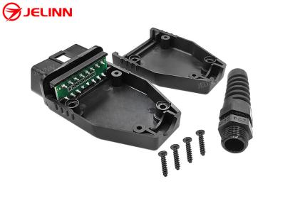 China OBD2 OBDII Enclosure with J1962 Male Connector 60x45x22mm and Wire Tube for sale