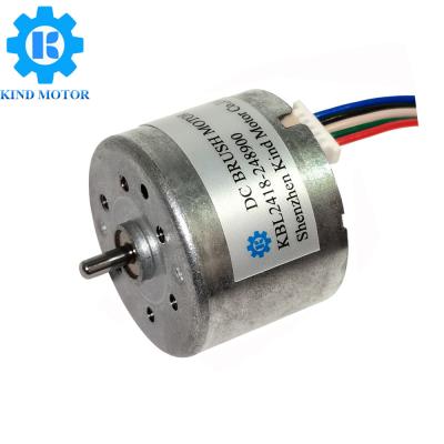 China 2mm shaft low noise 24mm bl2418 dc 6v 12v 14.4v 18v 24v ball bearings brushless motor with encoder for sale
