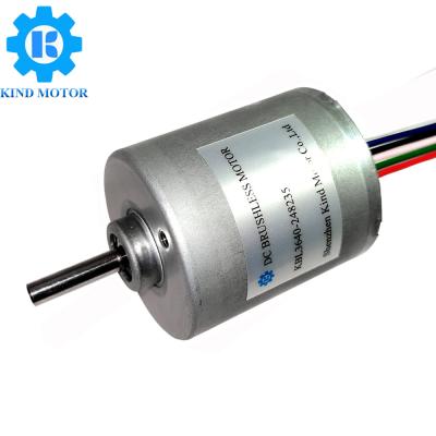 China 5A Micro DC Brushless Motor BL3640 , Low Noise Bldc Motor With 3.175mm Shaft for sale