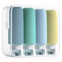 China Leak Proof Refill Plastic Silicone Travel Bottle Kit for Toiletries 6oz 177ml for sale