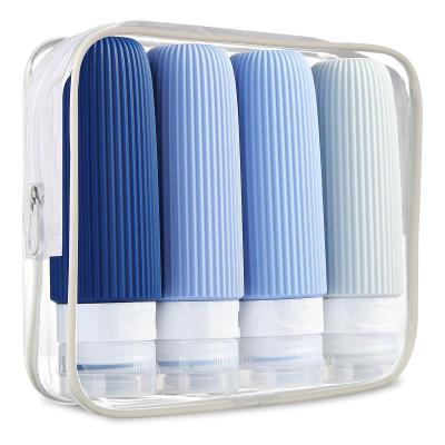 China 3oz/90ml Silicone Travel Bottles For Toiletries TSA Approved for sale