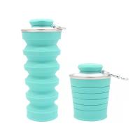 China Food Grade Silicone Foldable Water Bottles Collapsible 500ml for sale