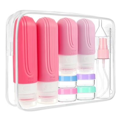 China TSA Approved 16-Pack Silicone Travel Bottle Set 90ml and 60ml for sale