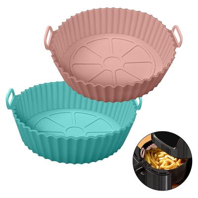 China OEM Customized Silicone Air Fryer Liner Reusable 8 Inch for sale