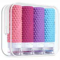 China Wide Mouth Refillable Silicone Travel Bottle Set Leak Proof 90ml for sale