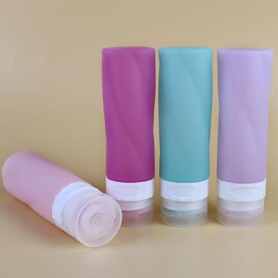 China Braid Shape Silicone Travel Toiletries Bottles Kit Reusable 90ml for sale