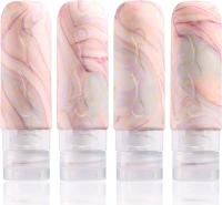 China Toiletries Silicone Travel Bottle Kit 3oz Marble Color TSA Approved for sale