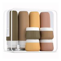 China 8 Items Silicone Toiletries Bottles 90ml 30ml Jars Combo TSA Approval for sale