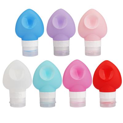 China 78ml Refillable Silicone Travel Bottles Squeezable With Sucker for sale