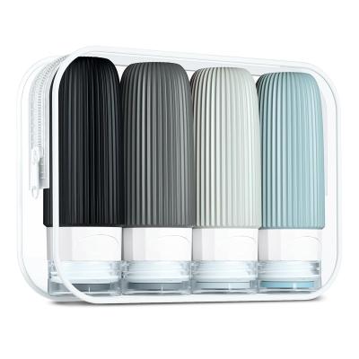 China Customized Silicone Travel Bottle Set 60ML TSA Approved for sale