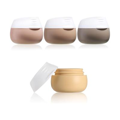 China Round Apricot Gemice Silicone Cosmetic Container Leakproof 20ml for sale