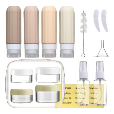China 16-Piece Silicone Travel Bottle Set 90ml 60ml 30ml TSA-Approved for sale