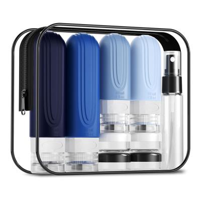 China Eco-Friendly Compact Silicone Travel Bottle Set with Wide Mouth Design for Easy Refill for sale