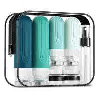 China TSA-Approved Silicone Travel Bottle Set with Wide Mouth Design for Easy Refilling and Customizable Options for sale