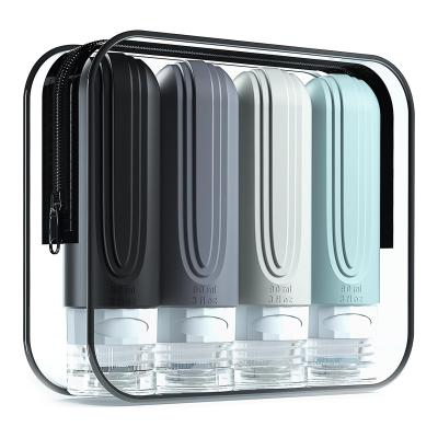 China Reusable Silicone Travel Bottle with Customizable Logo and Lightweight Design for Travel Toiletries for sale