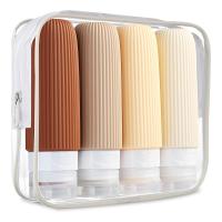 China Food Grade Silicone Travel Bottle Set - Foldable and Portable Refillable Travel Toiletry Containers for sale