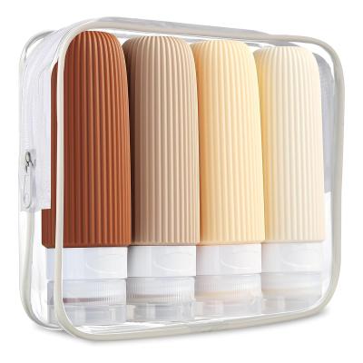 China Food Grade Silicone Travel Bottle Set - Foldable and Portable Refillable Travel Toiletry Containers for sale