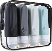 China Food Grade Silicone Travel Bottle Set - Reusable and Portable 90mL Leak Proof TSA Approved Toiletry Bottles for sale