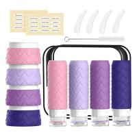 China 8 Pack Stackable Travel Refill Bottle Set, Leak Proof Travel Toiletry Bottles Set for sale