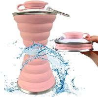 China OEM ODM Foldable BPA Free 500ml Customized Silicone Folding Water Bottles for sale