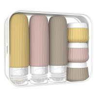 China Portable TSA Approval Leak Proof Silicone Travel Toiletry Bottles Set 6 Pack BPA Free for sale