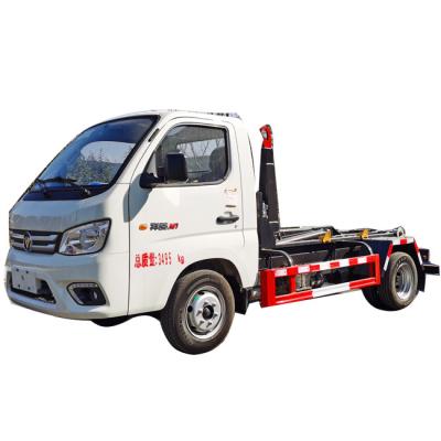 China Mini Version FOTON 4x2 Compactor Garbage Truck Hook Lift Euro 3 Diesel Fuel Type for sale