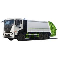 China Cheaper Dongfeng Truck 6x4  12CBM Compactor Garbage Truck Belt Back  Hanging Barrel for sale