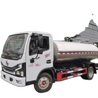 China Cheapest  4*2  5000 Liters Milk Tanker Truck With Stainless Steel Material for sale