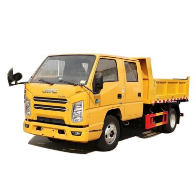 China Customized JMC Brand Small Cheap Price 4*2 Special Dump Truck With One Half Cabins for sale