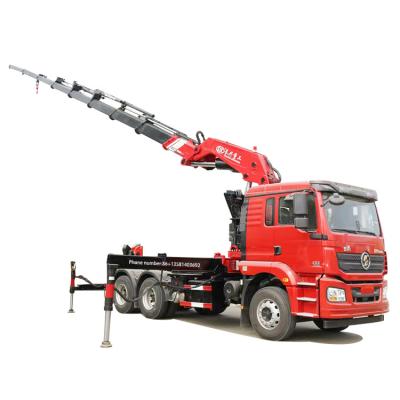 China Shacman Brand New Tractor Truck with 25 Ton Foldable Arm Crane for sale