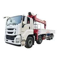 China I SUZU GIGA  Cargo Truck  With UNIC 12 Ton 4 Section Arm Crane     Truck-mounted Crane   Lifting Truck for sale