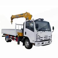 China Factory Hot Selling I SUZU  Cargo Truck  With   XCMG5 Ton 4 Section Arm Crane   Boom Truck for sale