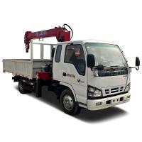 China Original Double Cabin ISUZU 4x2 2 Ton 3.2 Ton Crane Mounted Truck for sale