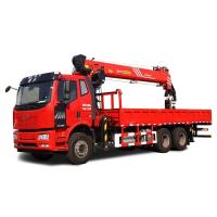China Last Price FAW J6P J5P 6x4 Crane Truck Mounted 12 Tons for sale