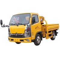 China Foton Small Box Cargo Truck Dump Truck Mounted Crane Folding Crane Truck 6 Tons for sale