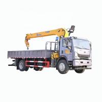 China Sinotruk  Haoman  4*2 Mechanized Lorry  With 8 Tons Crane  Dumper Truck With Hoist     Lifting Truck for sale
