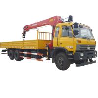 China New Type Dongfeng Straight Boom Lorry Crane 25ton Hydraulic Truck Mounted Crane for sale