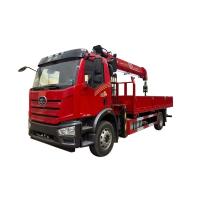 China FAW  J6L  Truck-mounted Crane Transporter    8 Tons 4 Section Telescopic Boom Crane  Sany Crane for sale