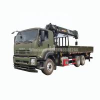 China ISuzu Off Road Hydraulic Truck Crane , 14 Tons Truck Mounted Crane 5 Section for sale