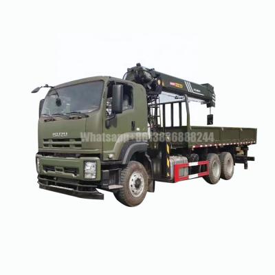 China ISuzu Off Road Hydraulic Truck Crane , 14 Tons Truck Mounted Crane 5 Section for sale