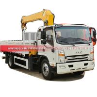 China 140HP to 168HP 4x2 JAC Truck Mounted Crane 5Tons Lifting Capacity for sale