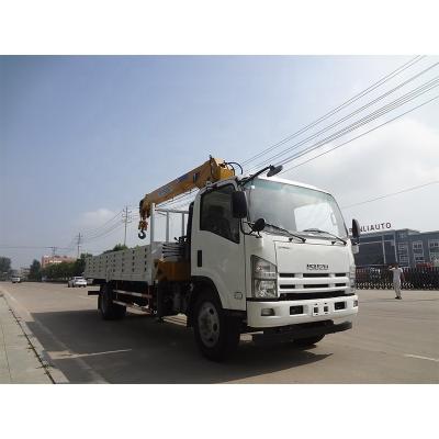 China ISUZU 4x2 3.2 Tons Truck Mounted Mobile Crane Euro 3 crane lift truck for sale
