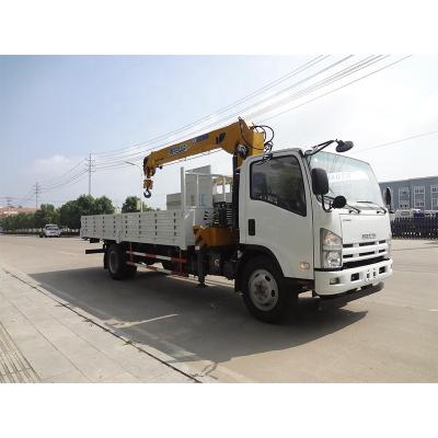 China ISUZU 4x2 5 Tons Truck Mounted Crane Single Row Logistics Transportation for sale