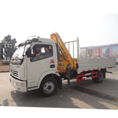 China DFAC 3 Ton Knuckle Boom Crane Truck Euro 3 5 Speed Transmission Left And Right Hand Drive for sale