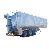China 60cbm large auger bulk animal feed powder bulk feed transport trailer truck for sale