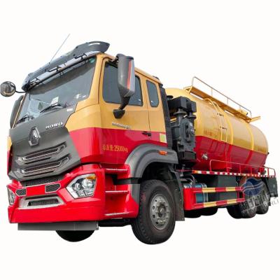 China SINOTRUCK HOWO   22000 Liters  Sewage Suction Truck  With Best Price   Vacuum Tanker  Sludge Truck for sale