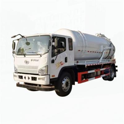 China FAW 5000 Liters  Sewage Suction Truck  With Best Price     High-pressure Cleaning Truck   Vacuum Sewer for sale