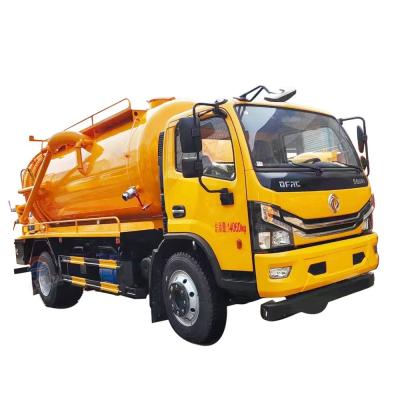 China Factory Low-cost  DFAC  6000 Liters   Sewage Suction Truck   High-pressure Cleaning Truck Vacuum tank  Truck for sale